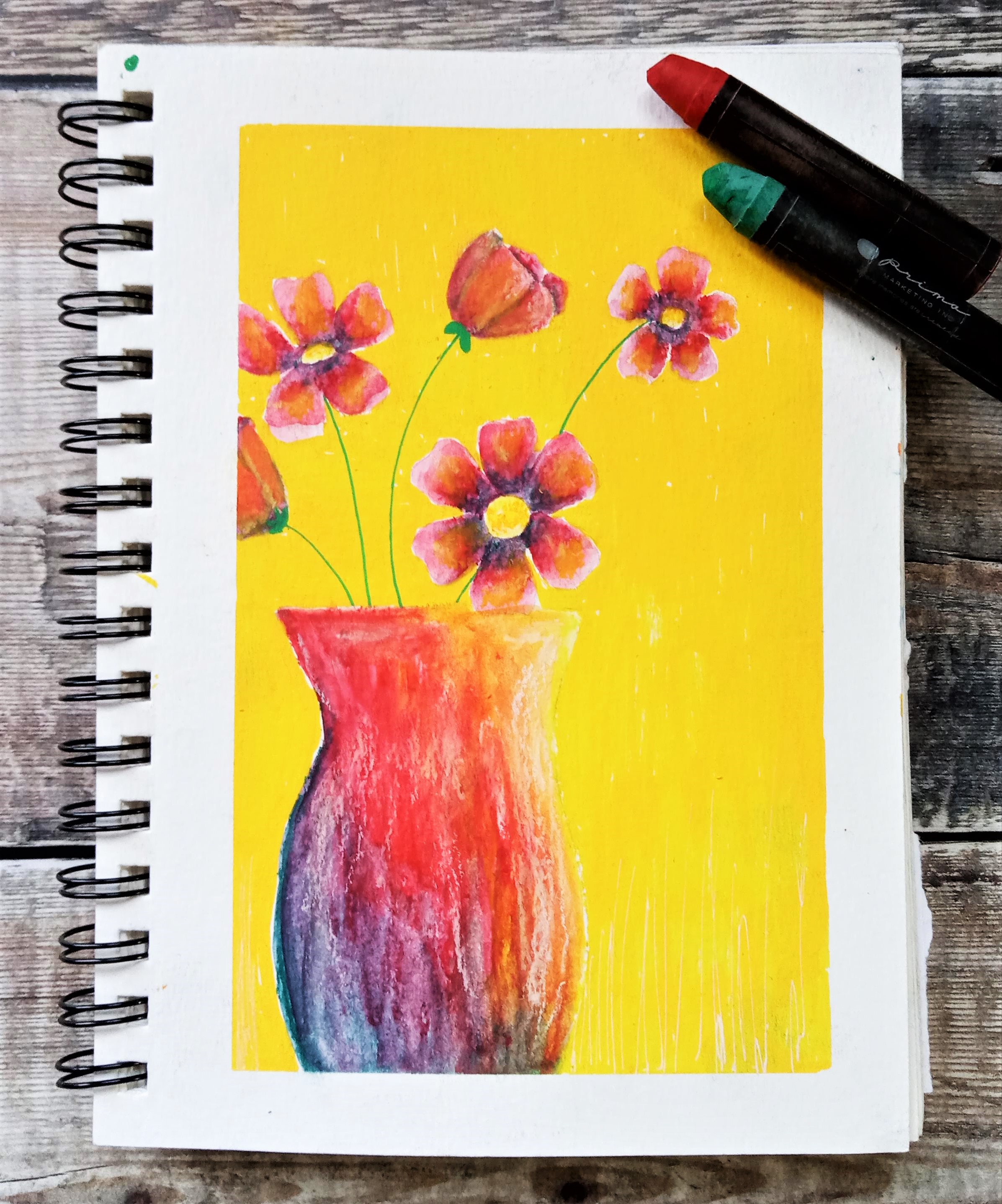 How I Use Water Soluble Oil Pastels – The Artisan Duck