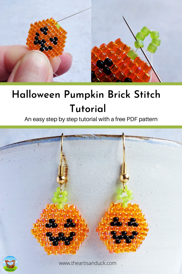 Halloween Pumpkin Brick Stitch Tutorial – The Artisan Duck