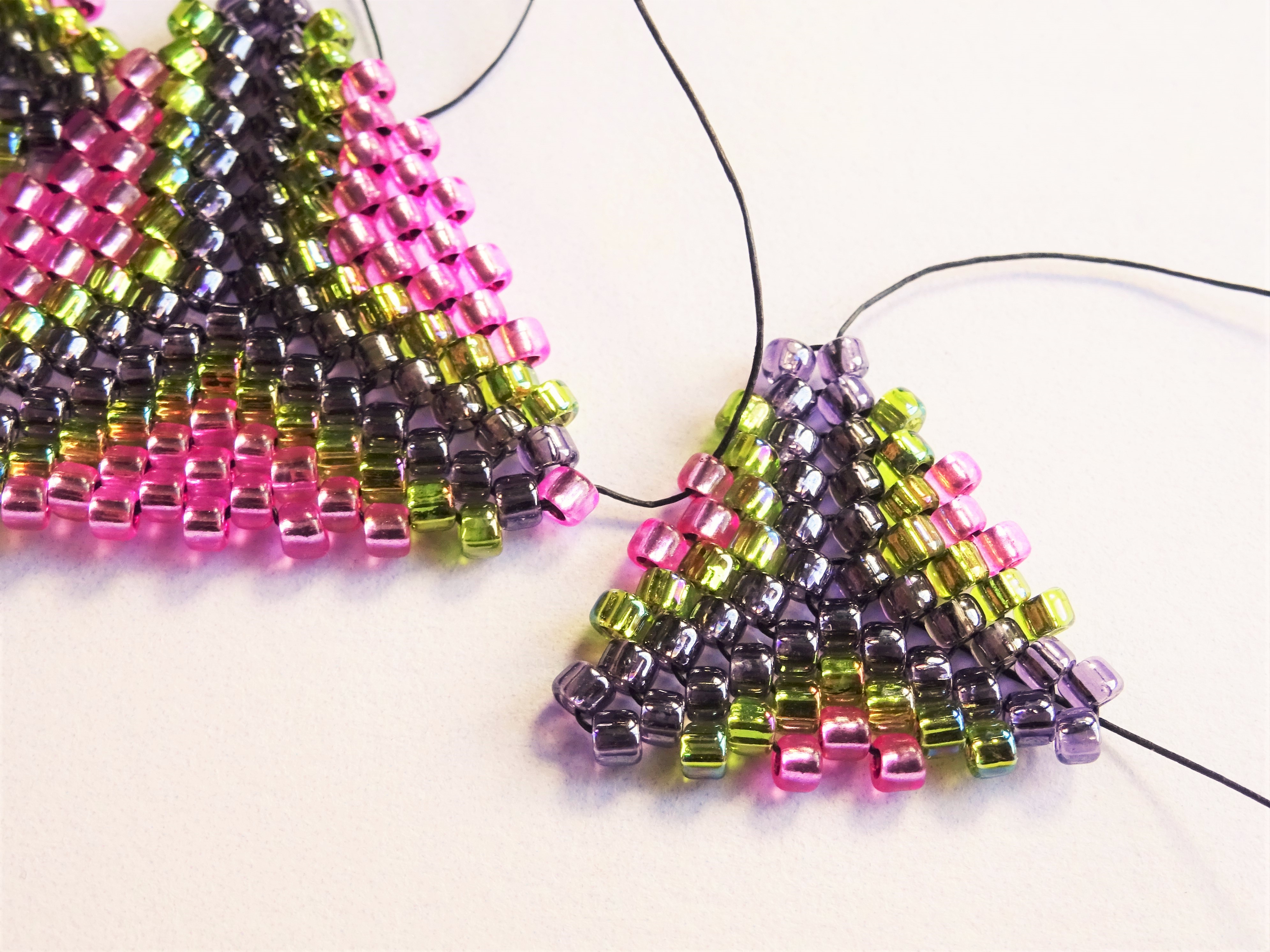Peyote Stitch Triangle with Twisted Rope Necklace – The Artisan Duck