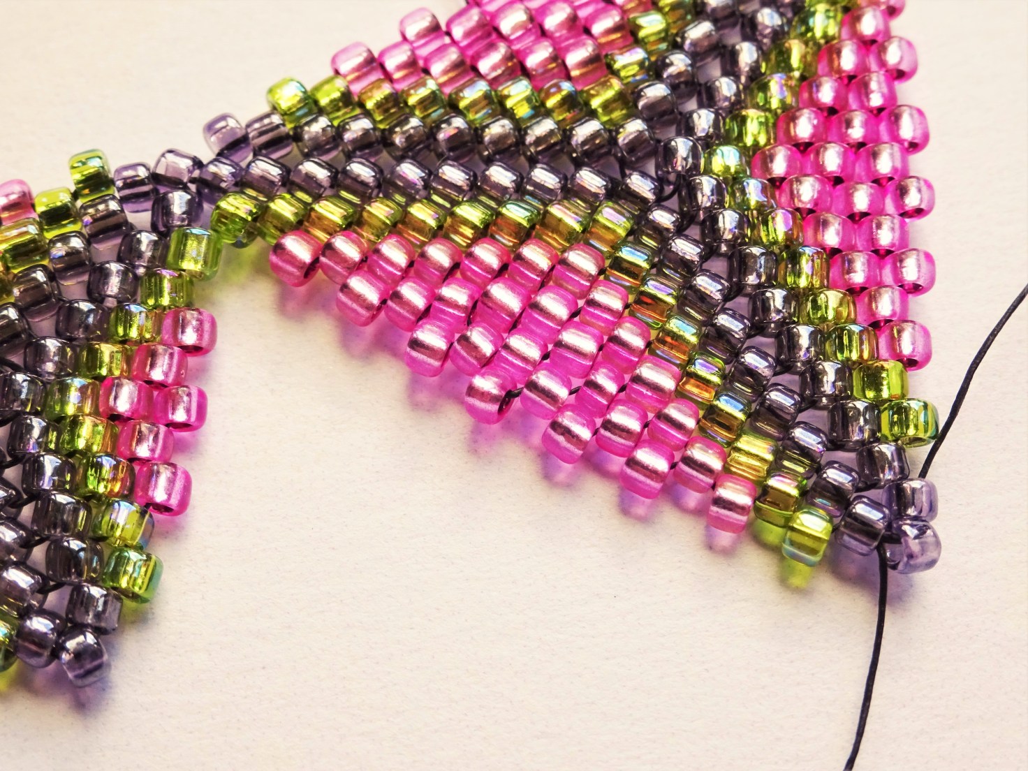 Peyote Stitch Triangle with Twisted Rope Necklace – The Artisan Duck