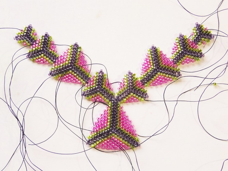 Peyote Stitch Triangle with Twisted Rope Necklace – The Artisan Duck