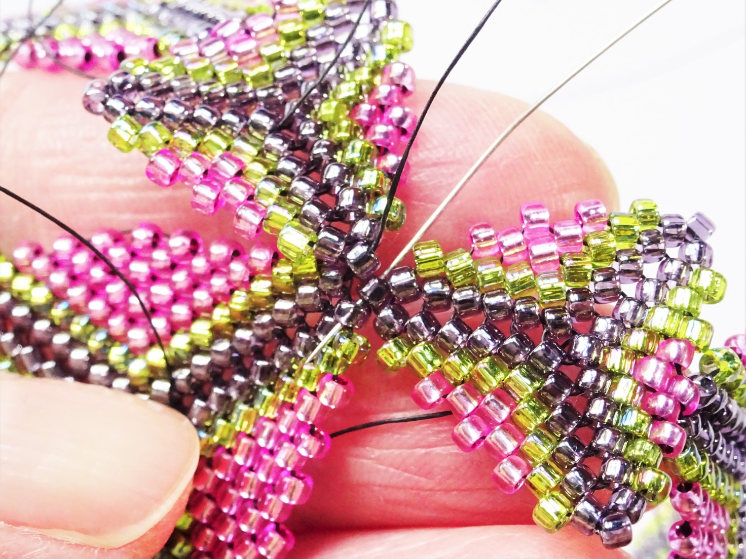 Peyote Stitch Triangle with Twisted Rope Necklace – The Artisan Duck