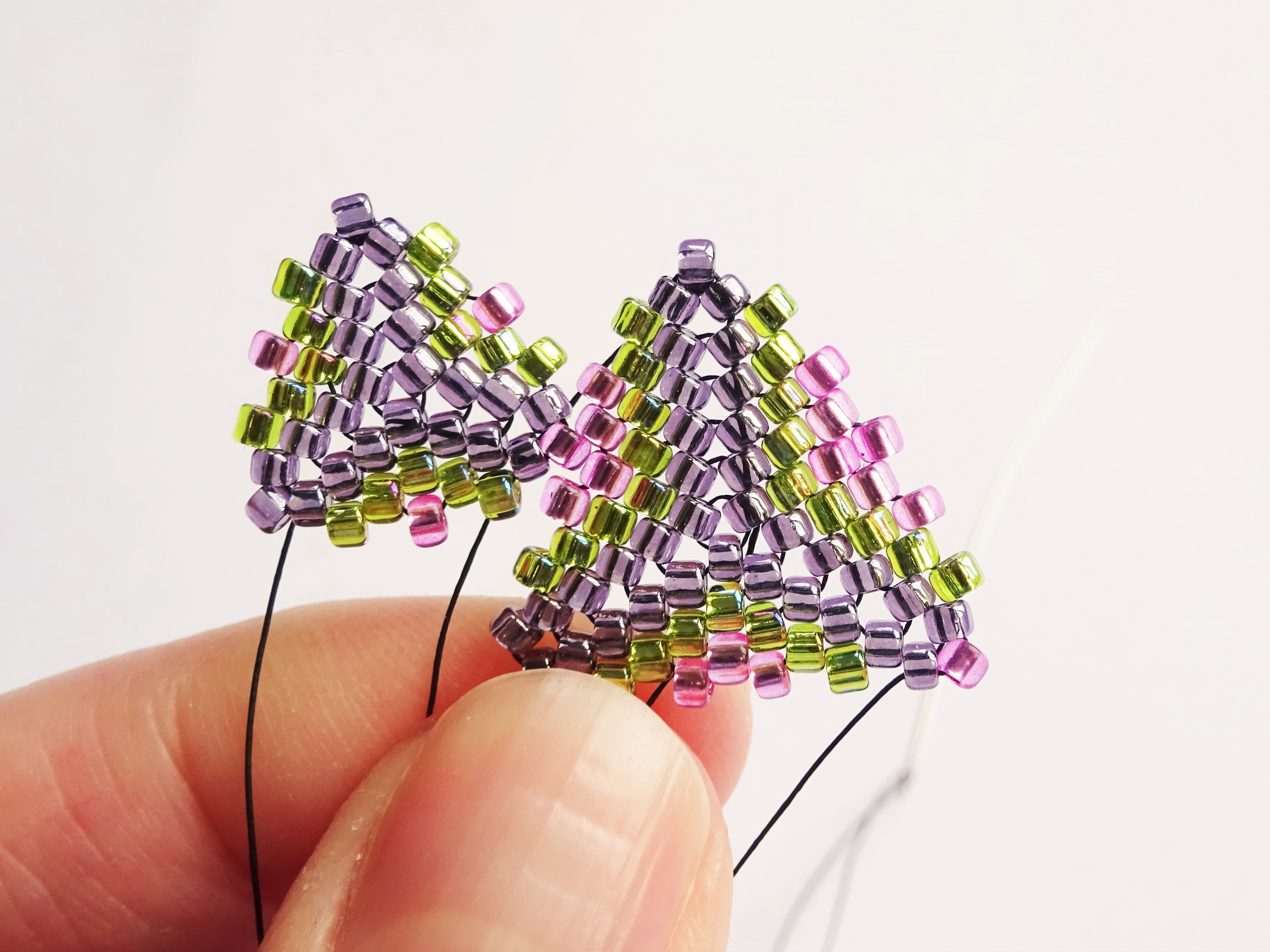 Peyote Stitch Triangle with Twisted Rope Necklace – The Artisan Duck