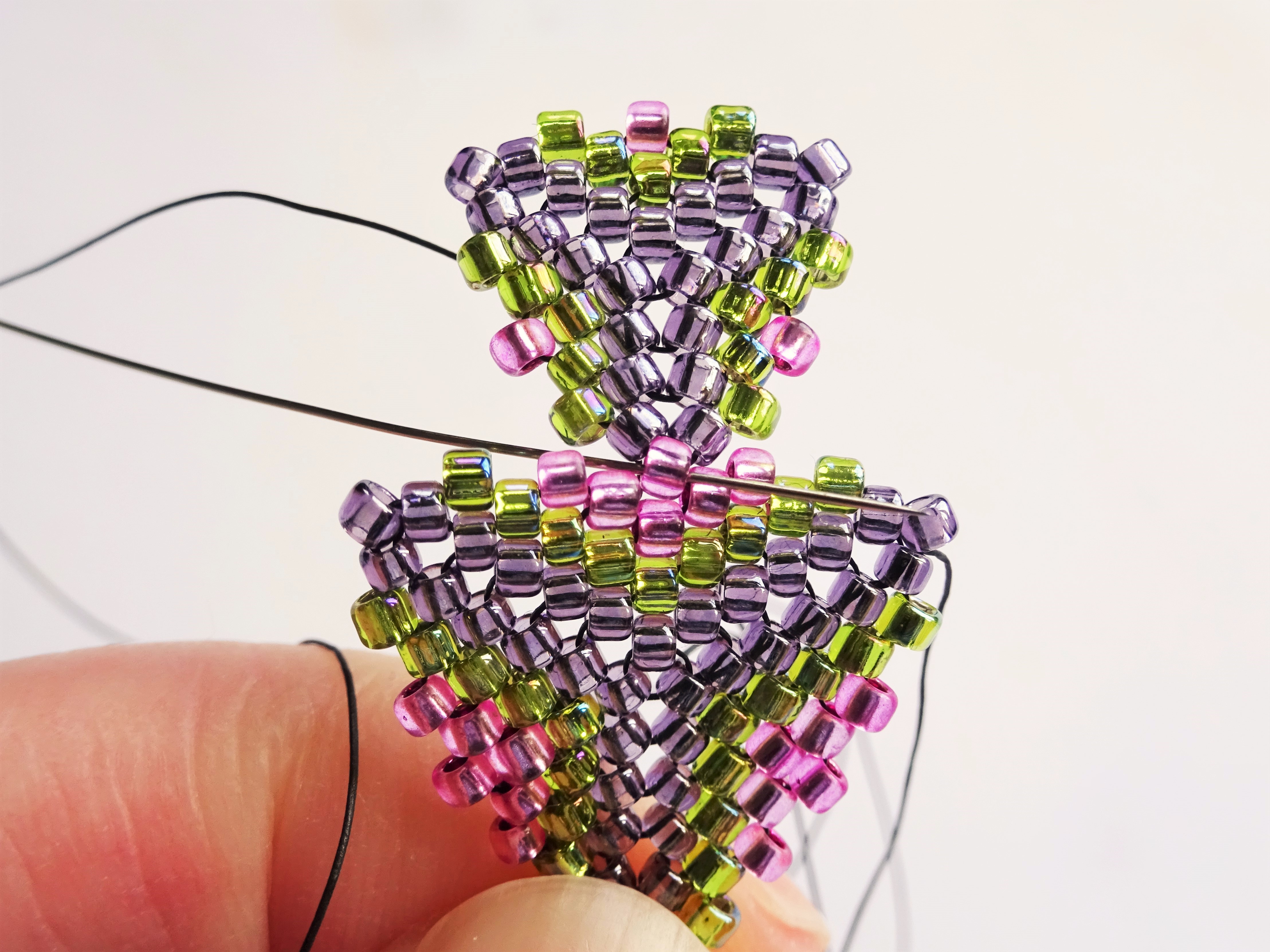 Peyote Stitch Triangle with Twisted Rope Necklace – The Artisan Duck