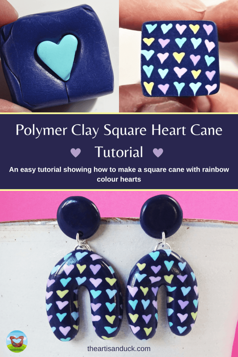 Polymer Clay Square Heart Cane Tutorial – The Artisan Duck