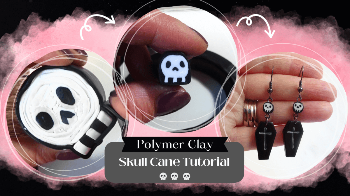 Polymer Clay Skull Cane Tutorial – Halloween Jewellery Making. – The ...