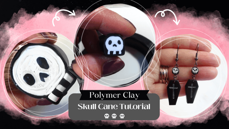 Polymer Clay Skull Cane Tutorial – Halloween Jewellery Making. – The ...