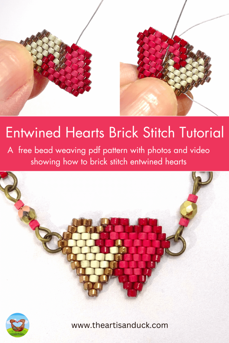 Entwined Hearts Brick Stitch Pattern And Tutorial – Ignite Your Passion ...