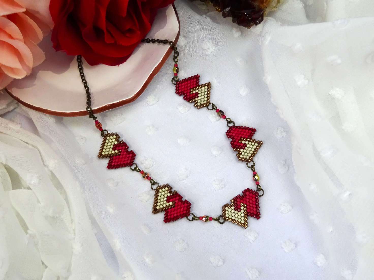 Entwined Hearts Brick Stitch Pattern And Tutorial – Ignite Your Passion ...