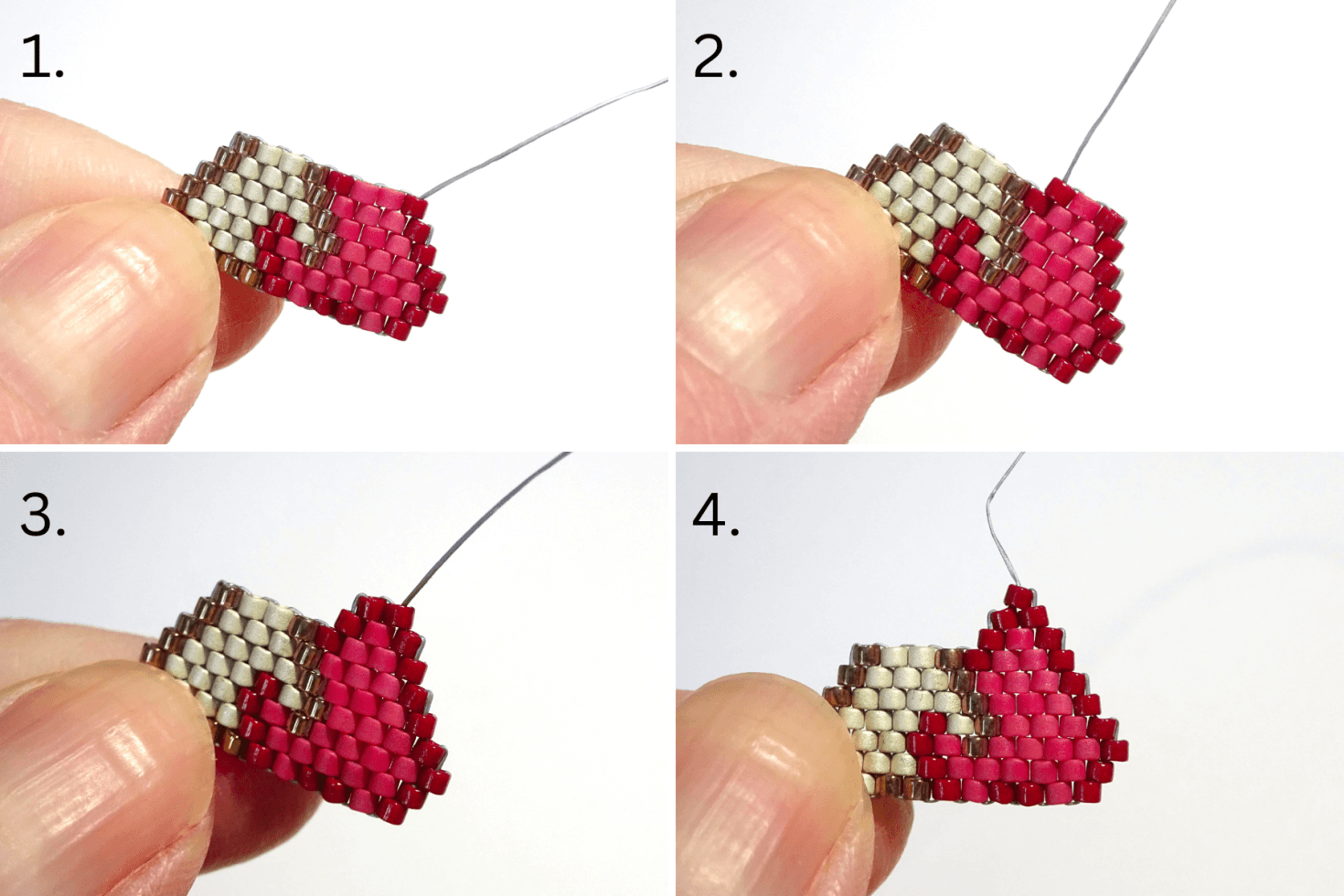 Entwined Hearts Brick Stitch Pattern And Tutorial – Ignite Your Passion For Beading – The ...