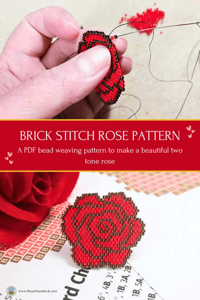 Beaded Rose – A PDF Brick Stitch Pattern – The Artisan Duck