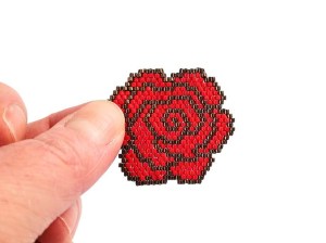 Beaded Rose – A PDF Brick Stitch Pattern – The Artisan Duck